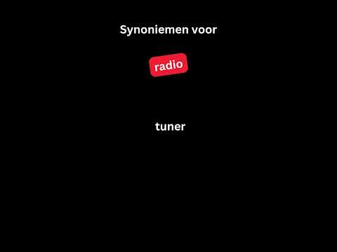 Synoniemen voor radio