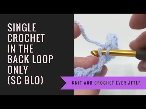 Single Crochet Into The Back Loop Only (SC BLO) – Knit and Crochet Ever ...