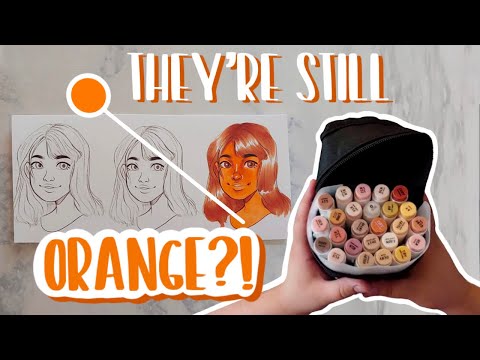 THEY'RE STILL ORANGE?! | Ohuhu Skintone Brush Marker Review