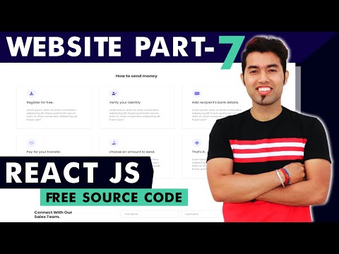 Learn React Firebase JS Website Tutorial In Hindi 7 Our Services Section Completed with API ...