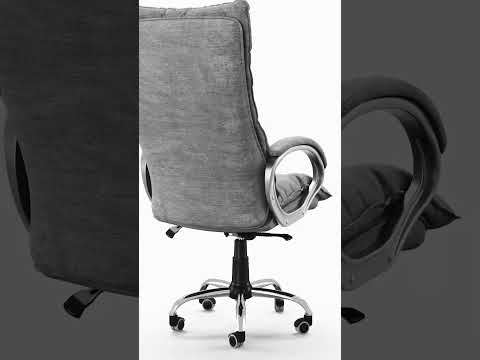 Gray Comfy Fabric Office Chair #3d