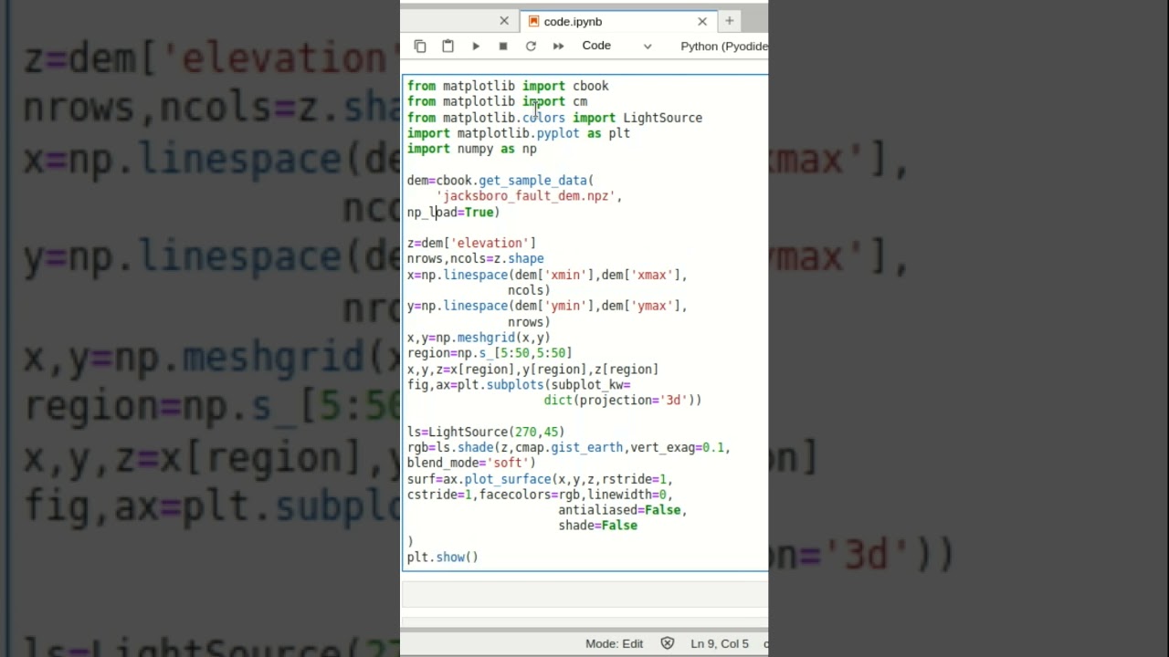 Create beautiful 😍 hill using #matplotlib #python #pythonprogramming @aviwcodes