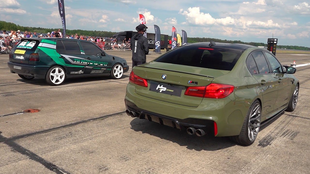Feisty VW Golf Mk2 and Mk3 Drag BMW M3 and M5 Down the Half-Mile, Will ...