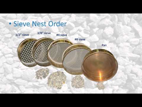AASHTO T27, Sieving