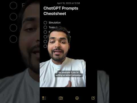 ChatGPT Prompts CheatSheet