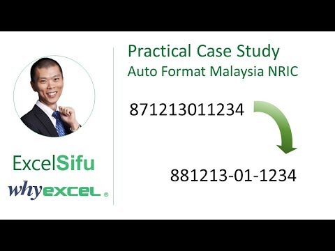 Easily Format Malaysia IC Number in Microsoft Excel