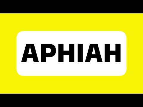 How to Pronounce Aphiah (Biblical name; refers to an ancestor of King Saul) Correctly