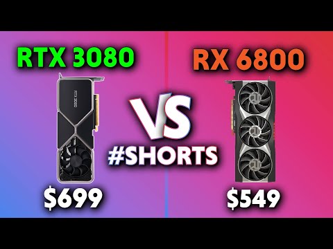 RTX 3080 vs RX 6800 | Benchmark #Shorts