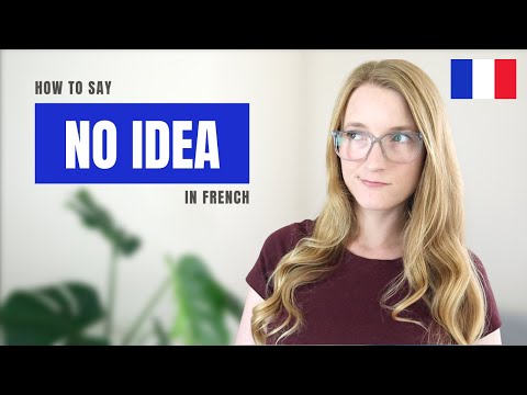 How to say NO IDEA in French? French expression #shorts