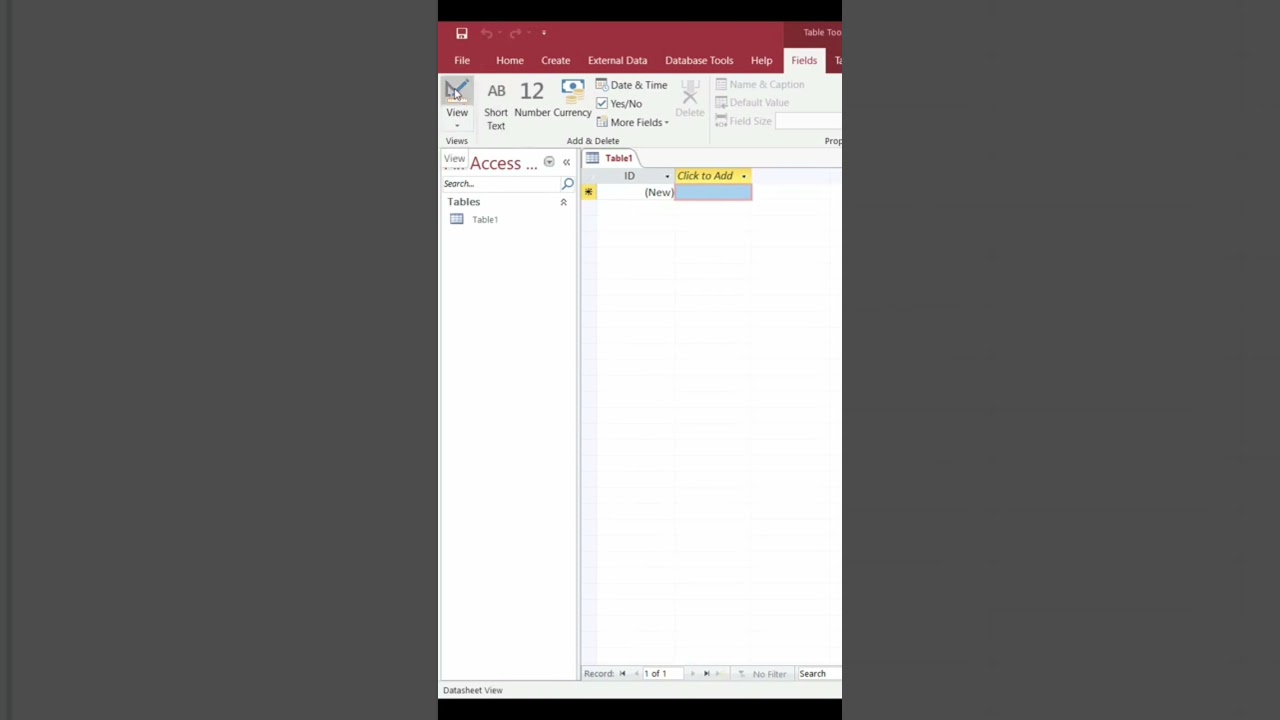 MS access Table creation #msaccesstutorial #databasesoftware