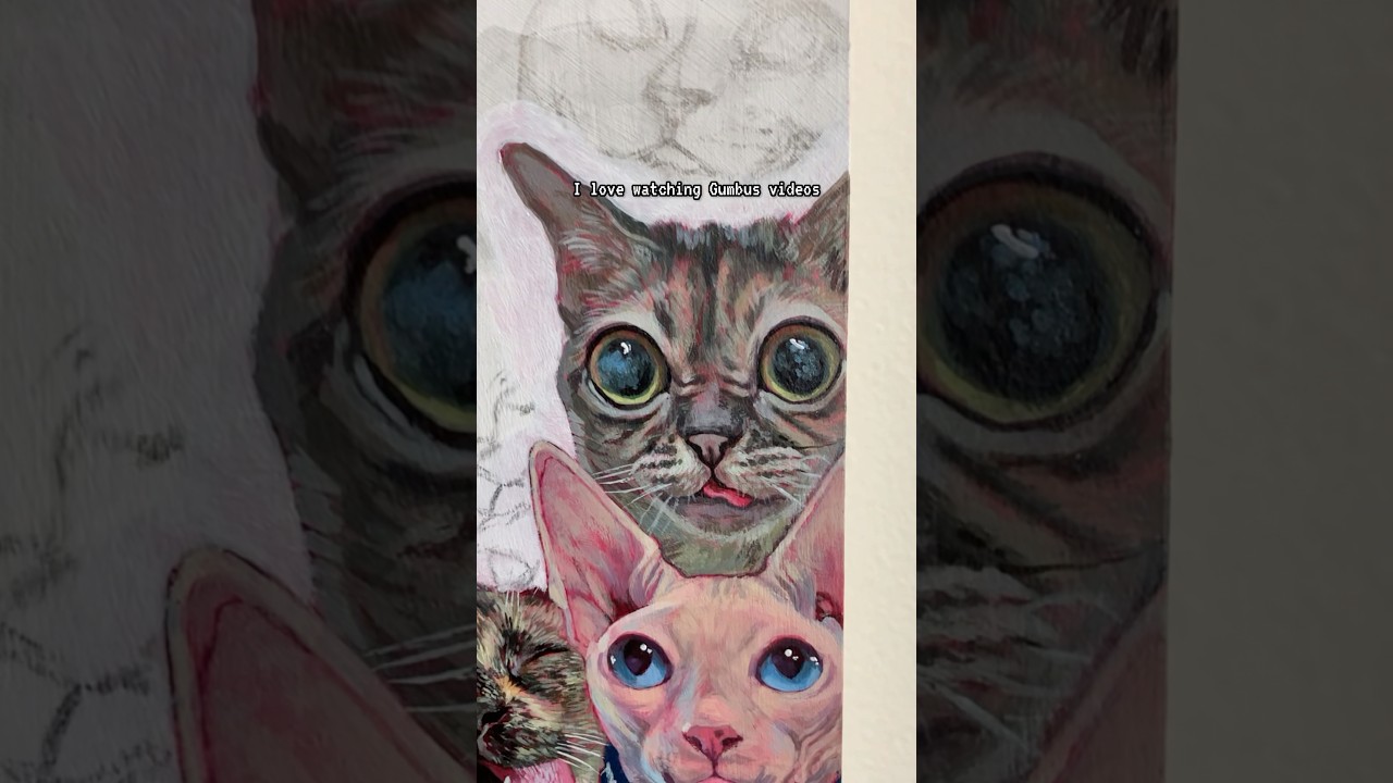 Gumbus has been added to The Sillies!! @gumbu.s #cat #art #acrylicpainting #cute