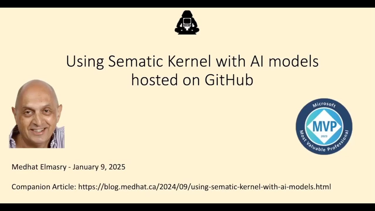 Using Sematic Kernel with AI models hosted on GitHub