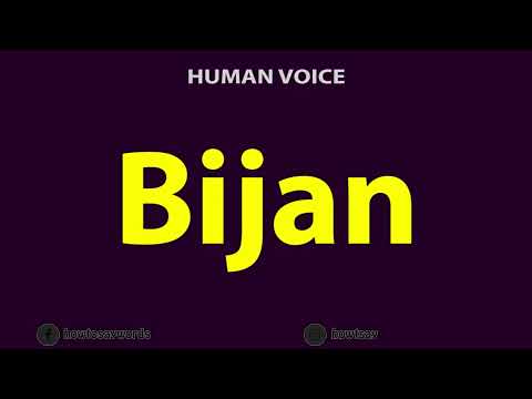 How To Pronounce Bijan