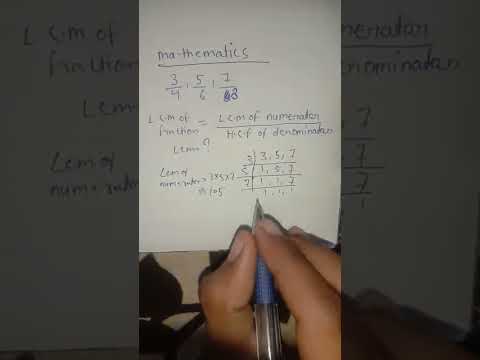 Lcm of fraction 3/4,5/6,7/8 =? #shortsfeed
