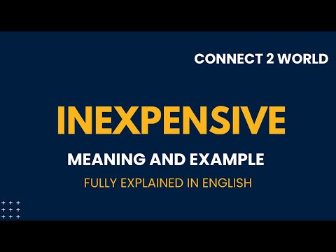 What Does inexpensive Means || Meanings And Definitions With inexpensive in ENGLISH
