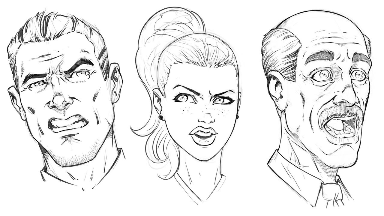Drawing Various Expressions for Comics