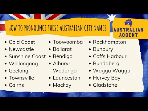How to Pronounce Australian Regional City Names
