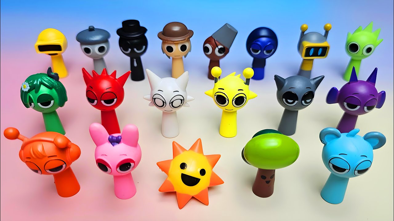 New Sprunki toy Character Unboxing 19 Set Satisfying ASMR/ Pinkie Toys