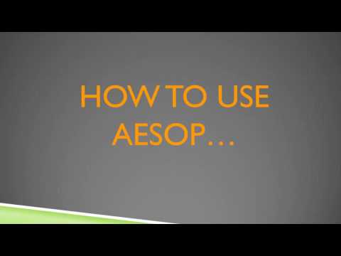 How to Use Aesop Video 1