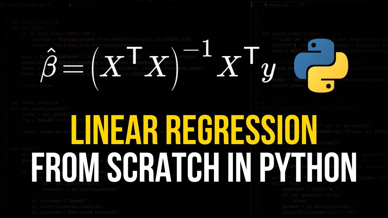 Linear Regression From Scratch in Python (Mathematical, Closed-Form)