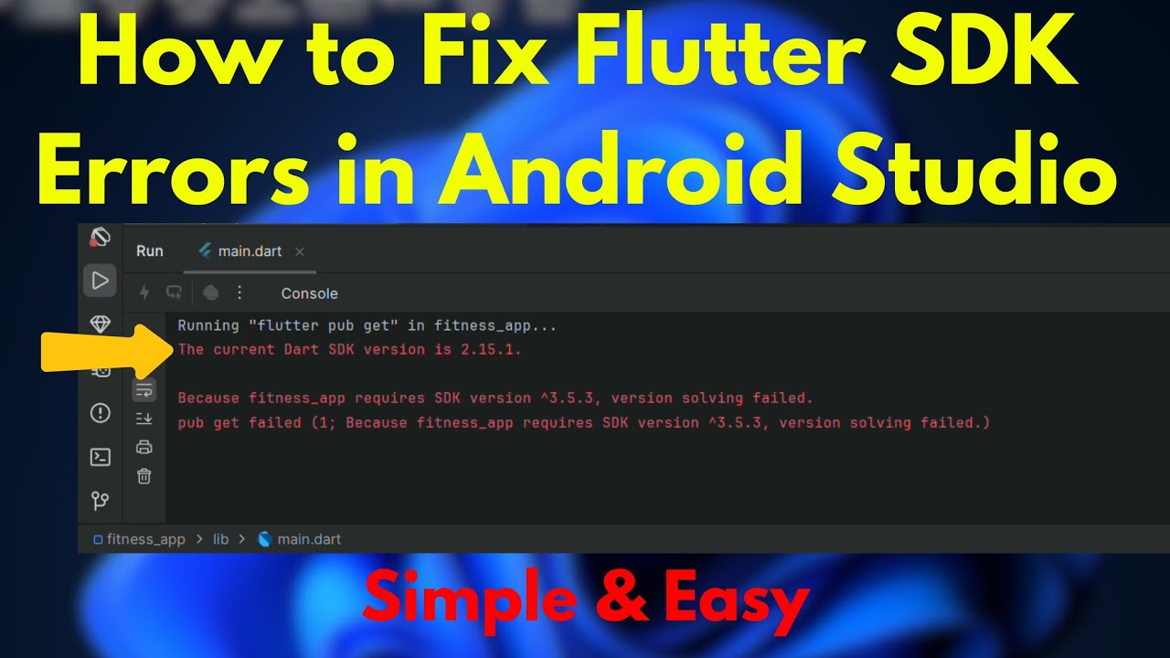 How to Fix Flutter SDK Errors in Android Studio | Step-by-Step Guide