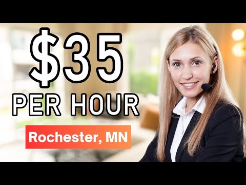 ✅$17 - 35/hr Work From Home Jobs in Rochester, Minnesota (Remote Jobs)
