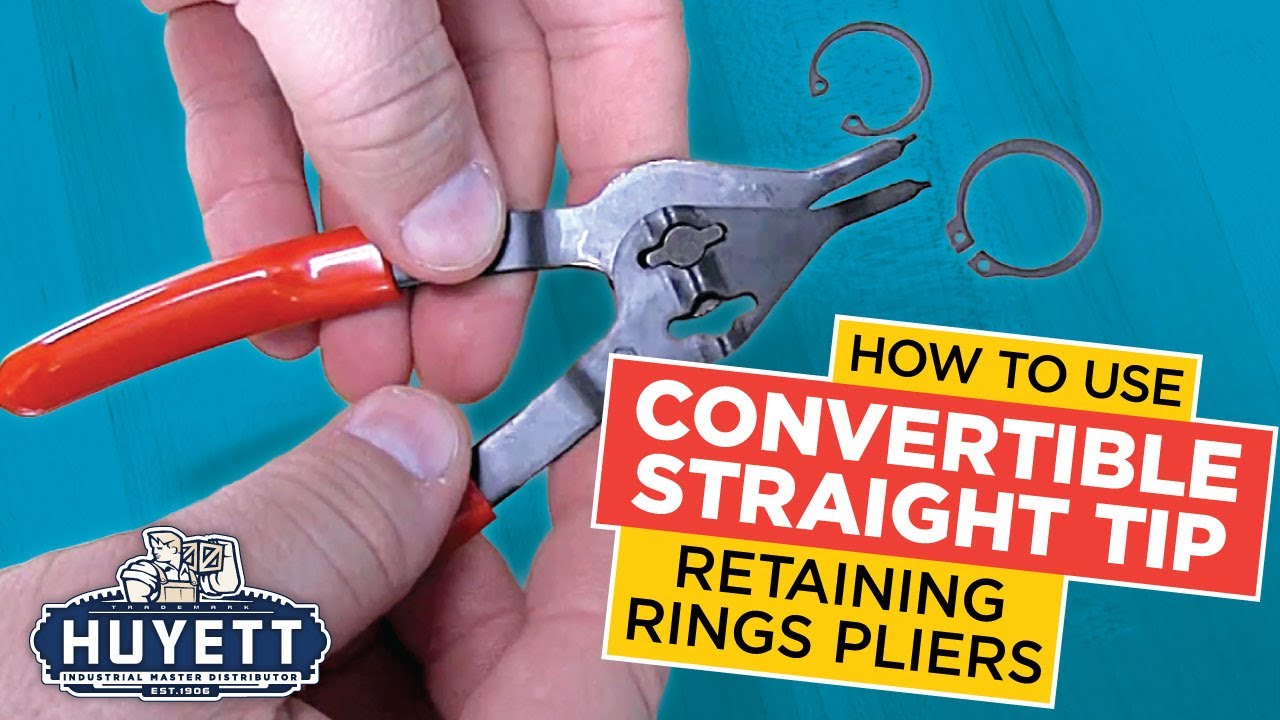 Using Convertible Straight Tip Retaining Ring Pliers