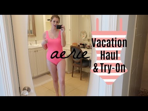 Aerie Vacation Haul! | Swim, Coverup, & Lounge Haul & Try-on