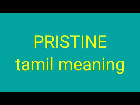 PRISTINE tamil meaning/sasikumar
