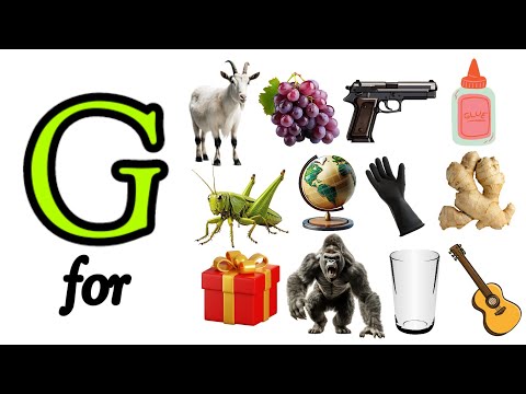 Words starting with letter G | English words for nursery kids
