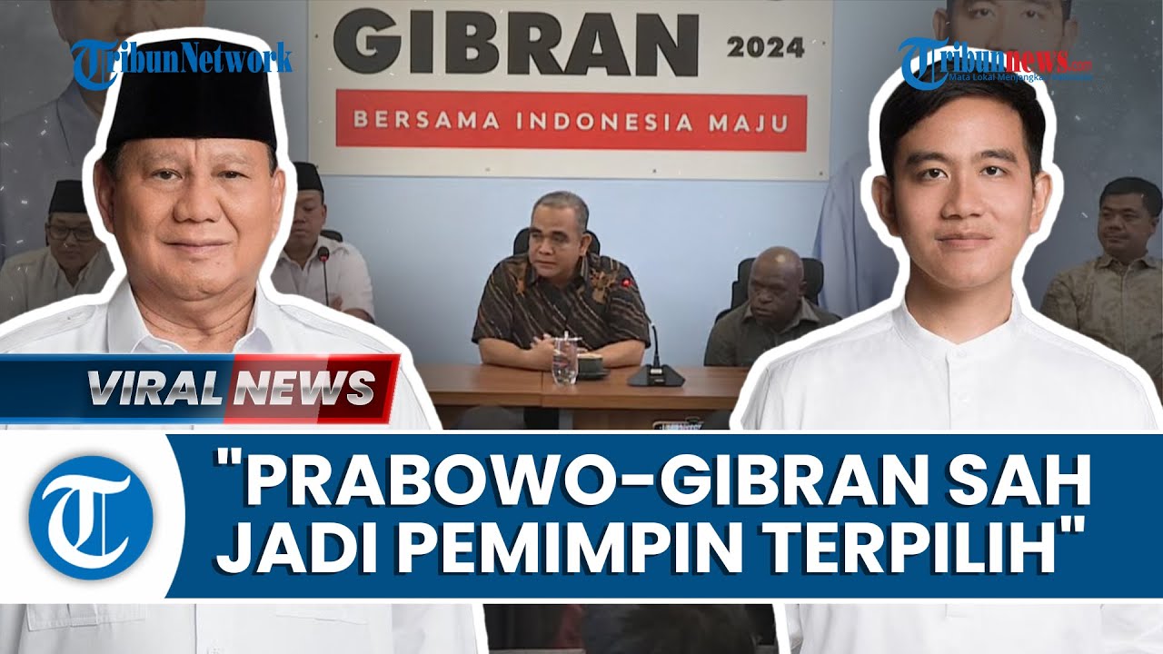 Tanggapi Hasil Putusan MK, TKN: Prabowo-Gibran Sah sebagai Presiden-Wakil Presiden Terpilih 2024 ...