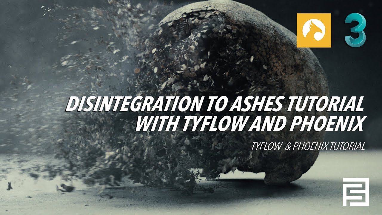 Disintegration to ashes Tutorial | 3dsmax x Tyflow x Phoenix