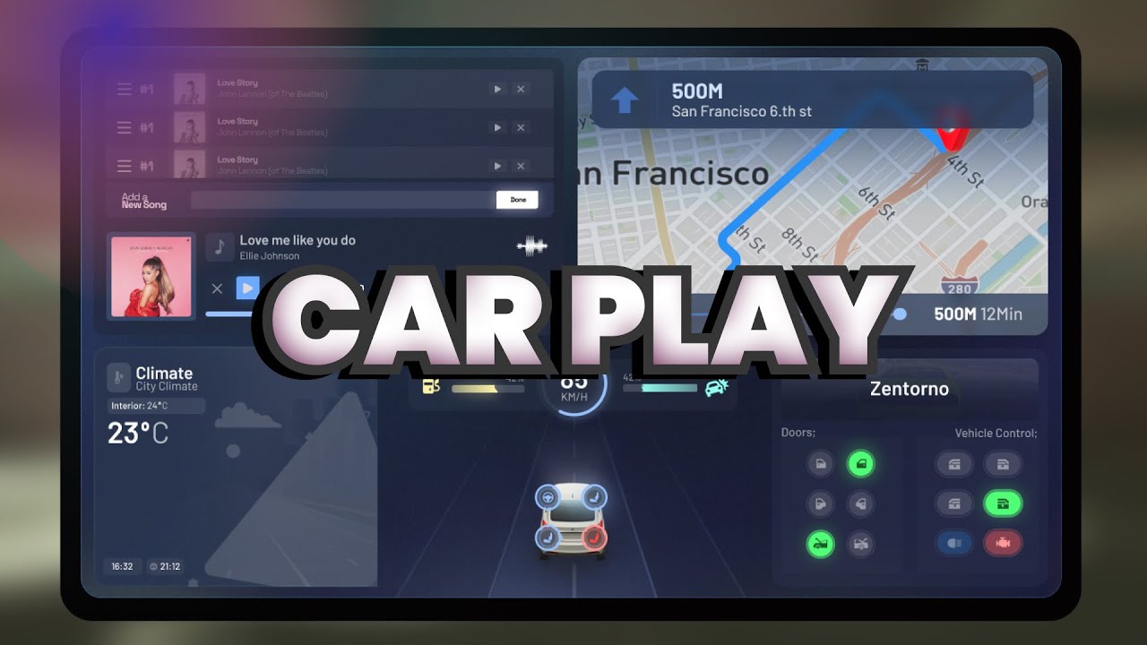 FiveM Script ~ CarPlay Script | Vehicle Control, Music, Map Features
