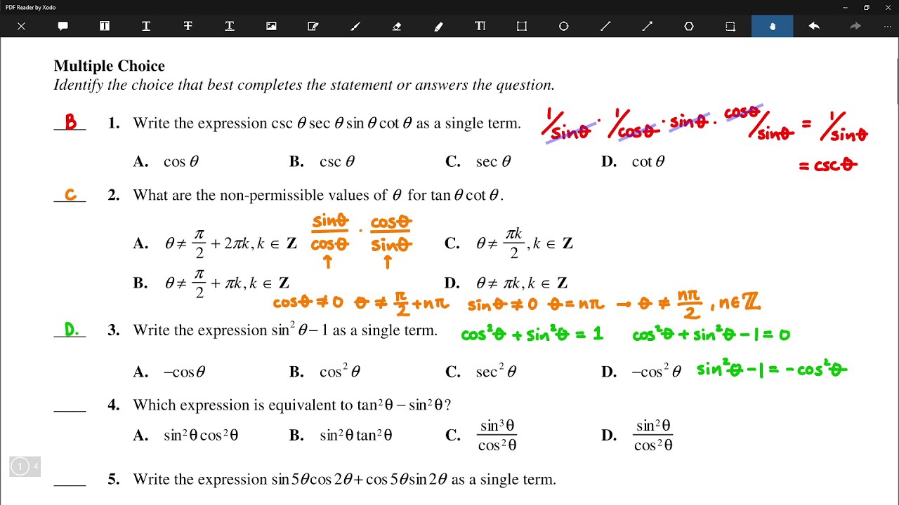Practice Test (Unit 8) - Multiple Choice