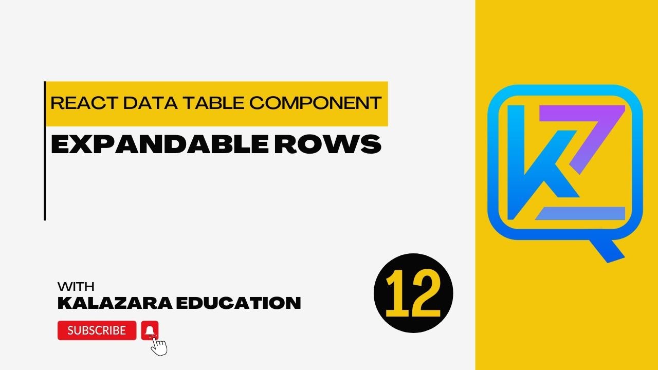 React Data Table Tutorial - 12 - Expandable Rows