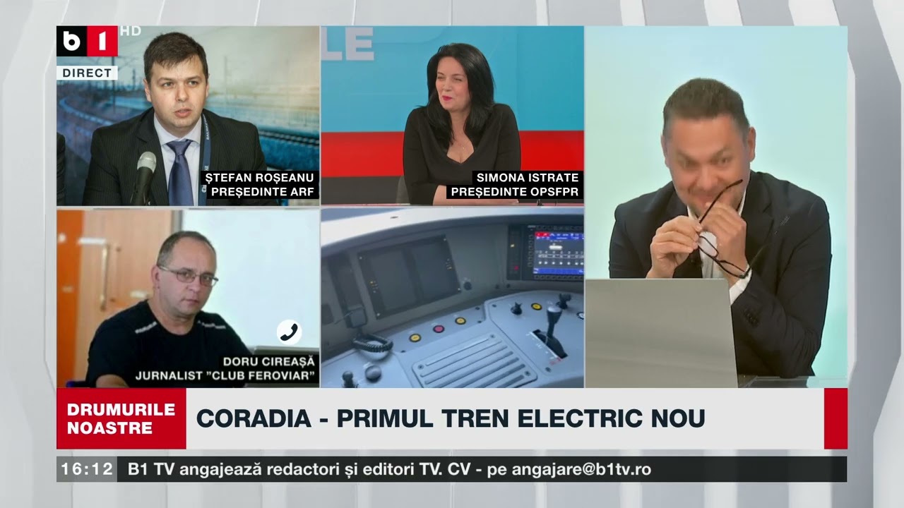 Emisiunea Drumurile Noastre B1 TV – Prima călătorie a trenului electric ...