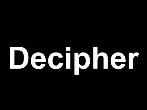 How to Pronounce "Decipher"
