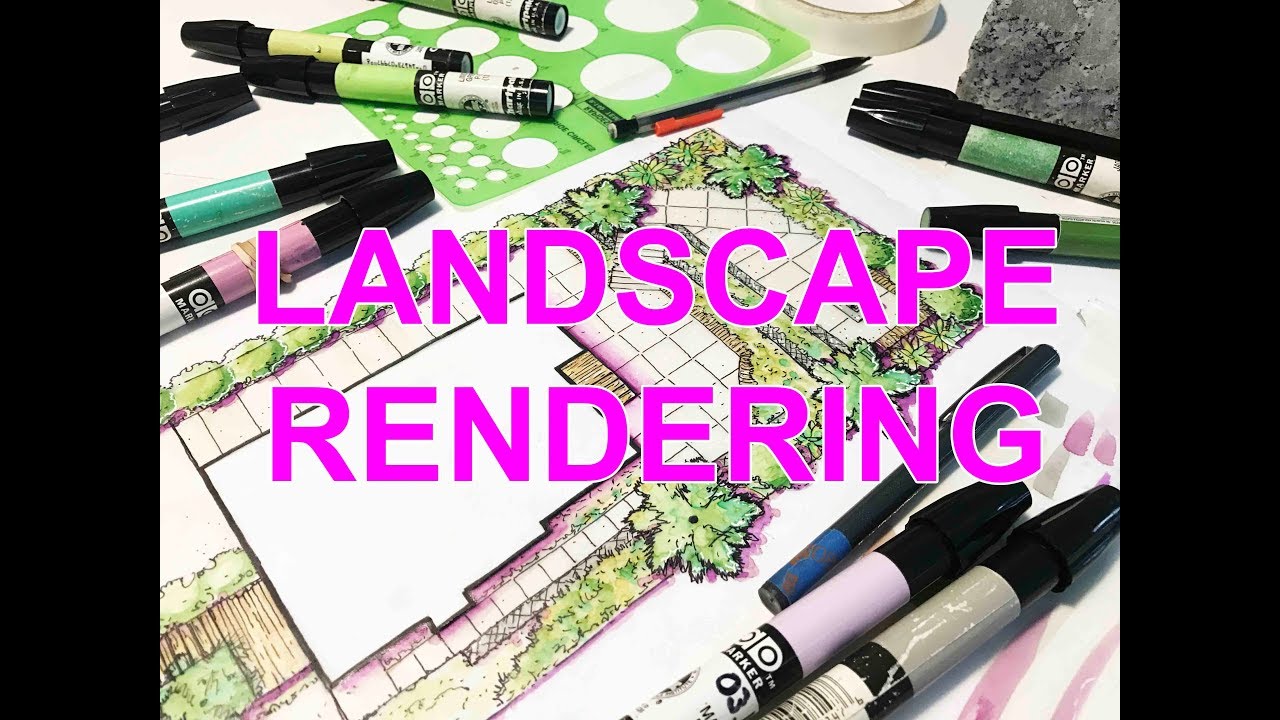 LANDSCAPE DESIGN RENDERING - TROPICAL