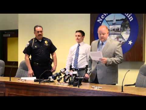 Press conference announcing the arrest of suspect in New Frankin, Ohio, double murder.