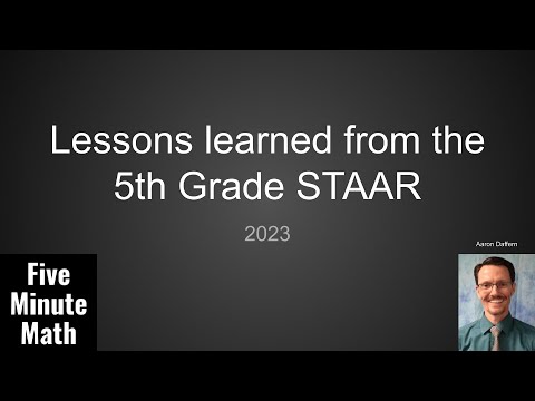 Lessons learned from the 2023 5th Grade Math STAAR