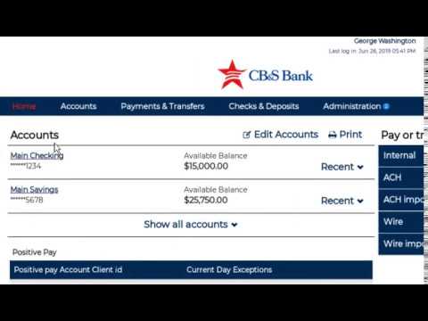 CB&S Bank - Treasury Management Internet Banking