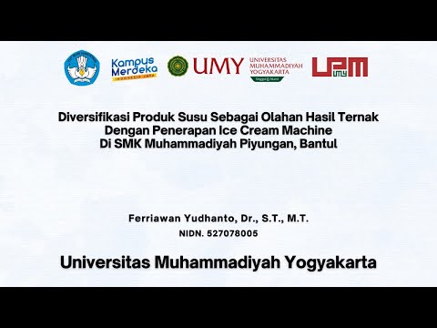 Diversifikasi Produk Susu Sebagai Olahan Hasil Ternak Dengan Penerapan Ice Cream Machine