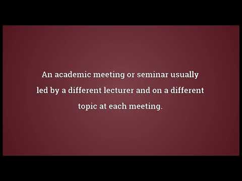 Colloquium Meaning