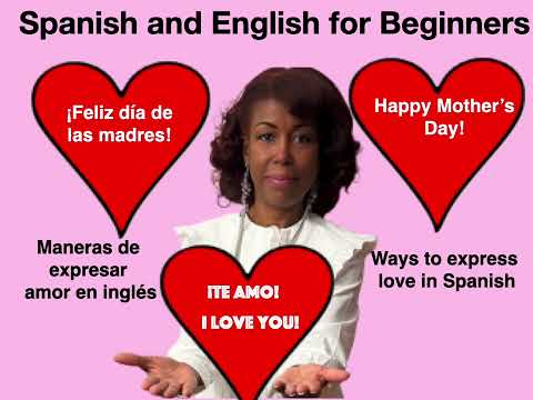 Mother's Day phrases. Foundations for learning basic step by step Spanish and English for beginners