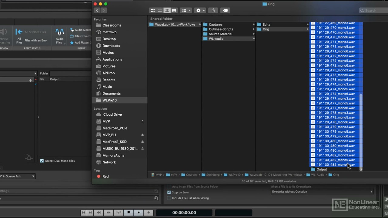 26  Batch Processing Wavelab