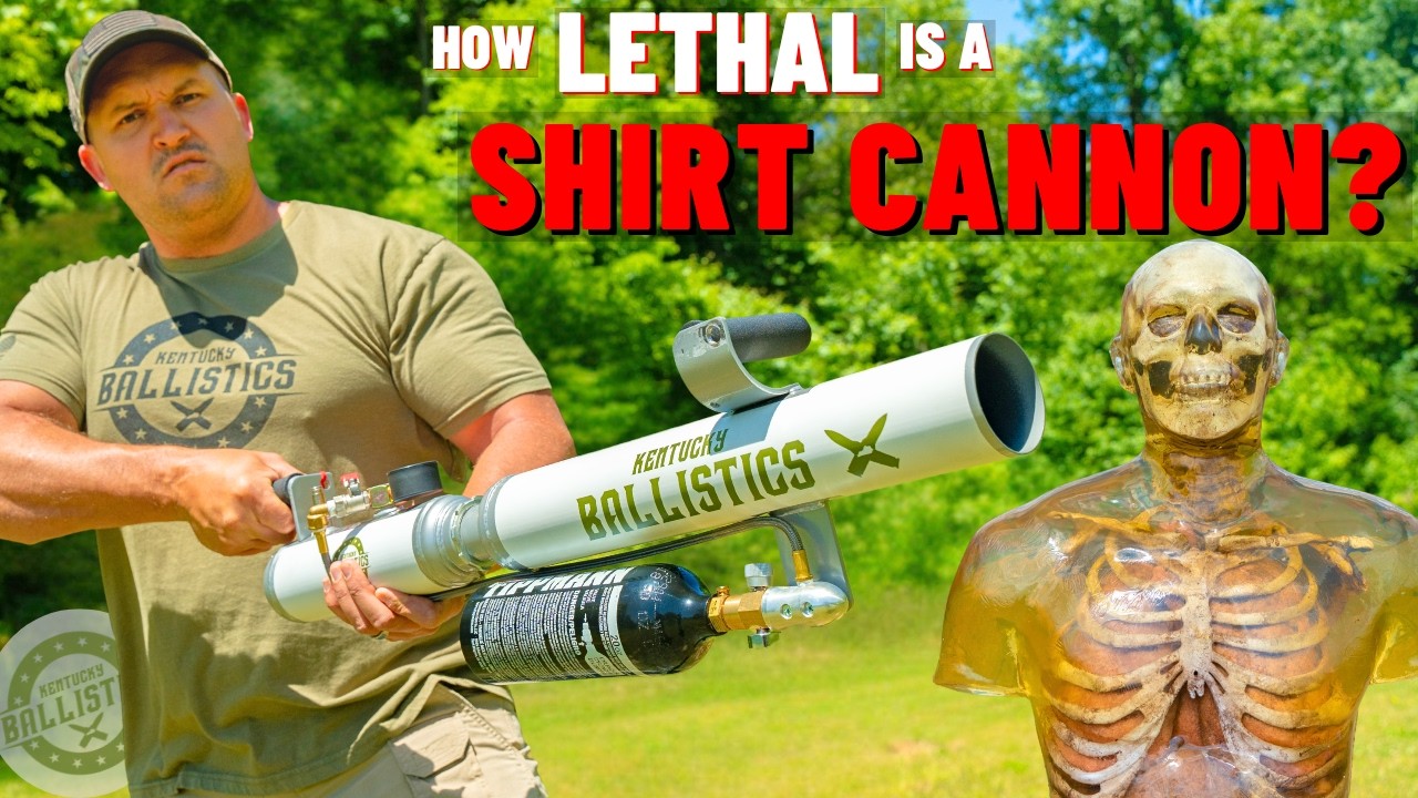 How Lethal Is A T-SHIRT CANNON ???