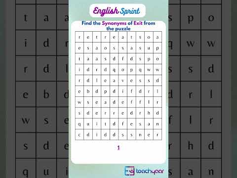 Find Synonyms of Exit in the puzzle | Learn English