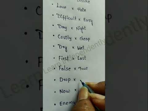English Opposite words || Comment me the answer of enemy || Learn Independently