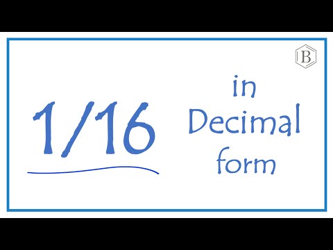 1/16 as a Decimal