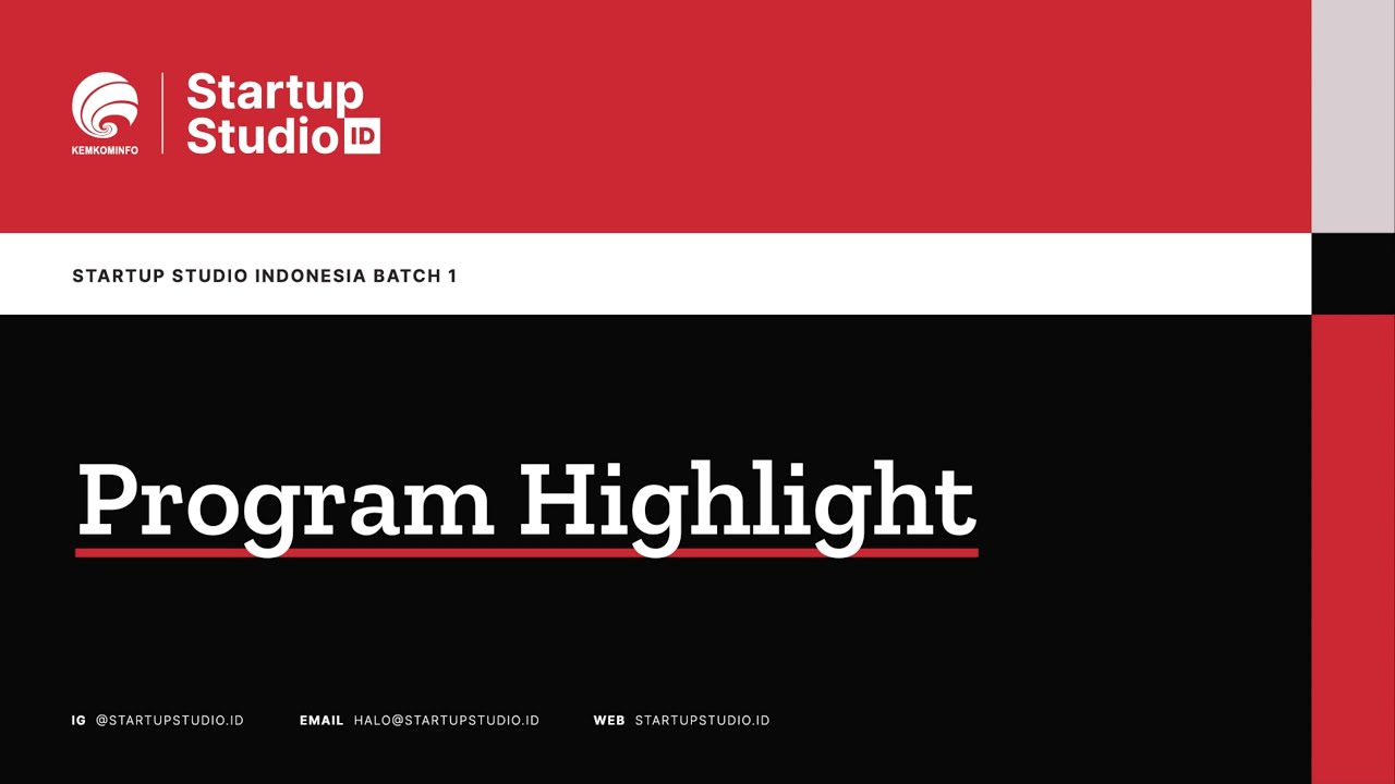 Program Highlight - Startup Studio Indonesia